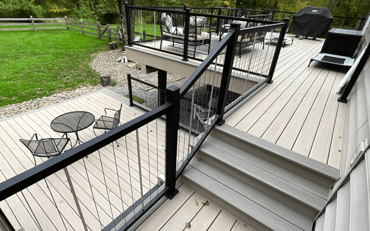 Two tone decks set the tone for outdoor living fun.